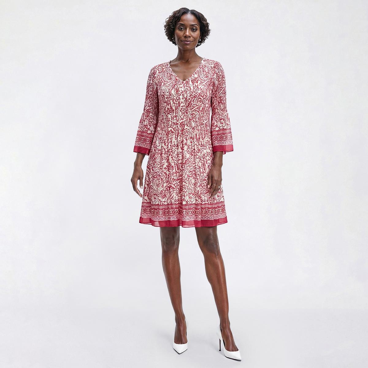 Click here for Womens Emma & Michele Long Sleeve Abstract Floral... prices